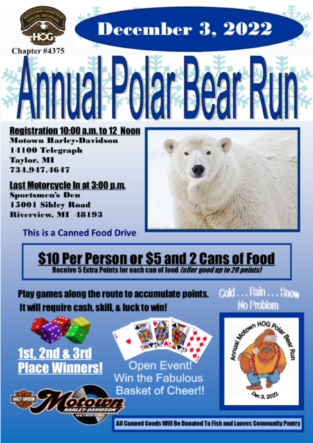 Polar Bear Ride | Motown Chapter #4375 | Taylor Michigan | H.O.G.